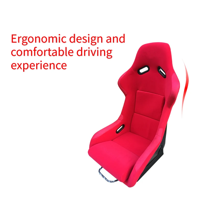 Eddystar Superior Bucket Seat Car Sport Seats Red Velvet Non-adjustable ...