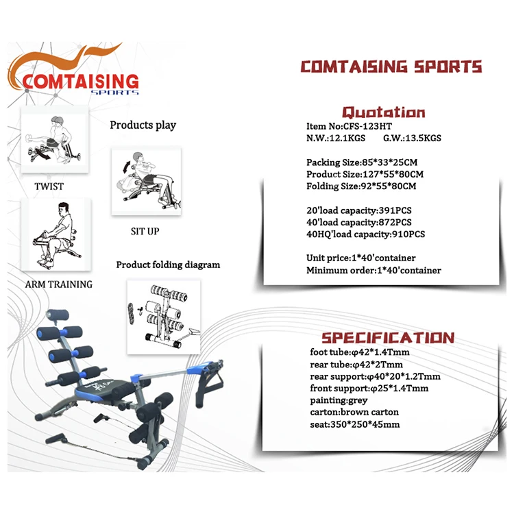 Total Ab Abdominal Glider Multifunctional Abdominal Abs Exercise ...