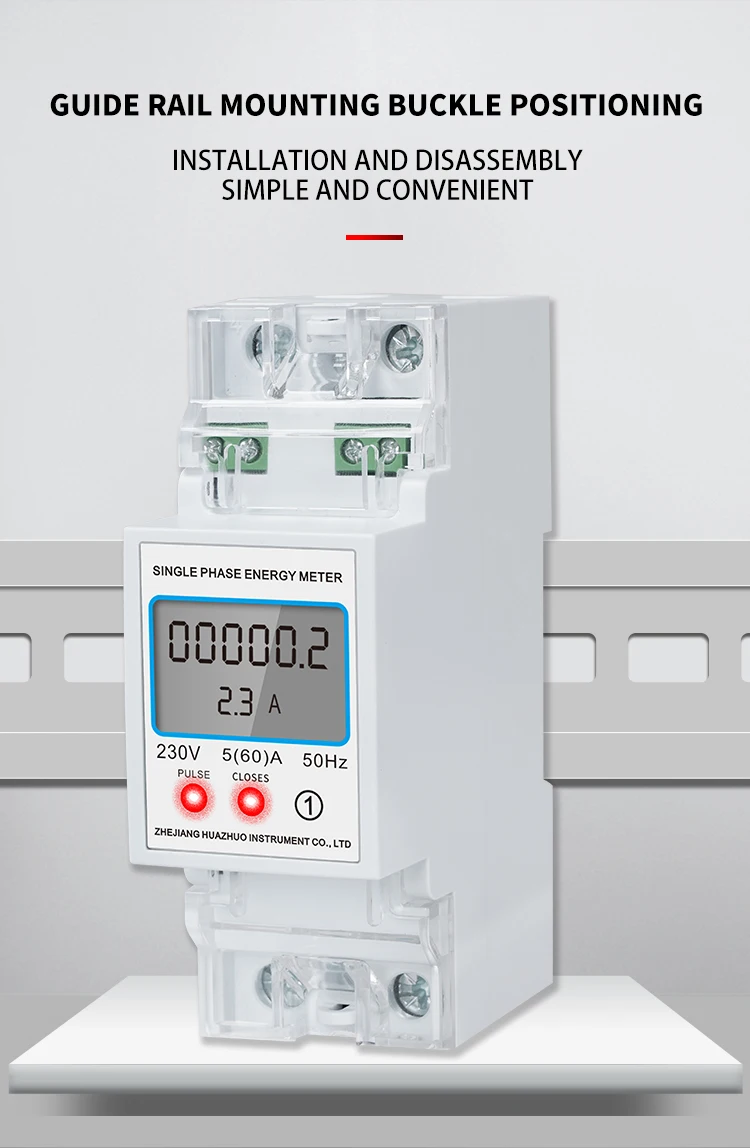 2P Single-Phase LCD Display RS485 DIN Rail Kwh Energy Meter| Alibaba.com