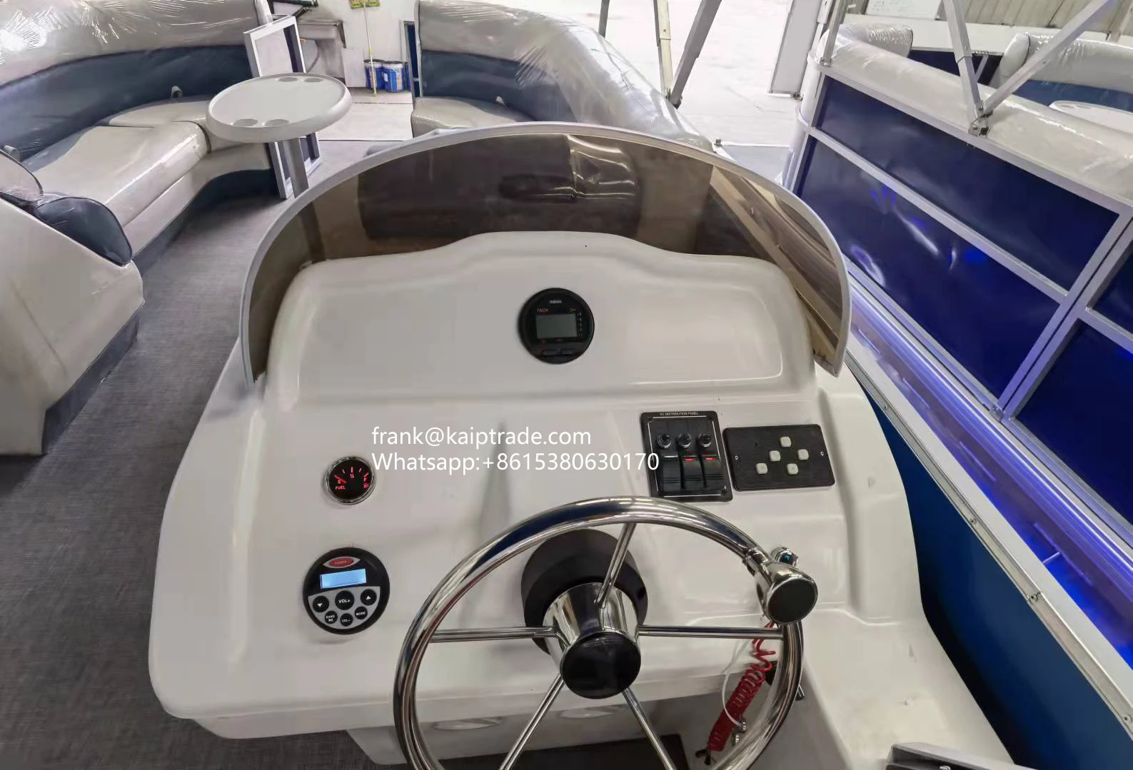 24ft Yacht Pantoon Boat For Sale Water Taxi Passenger Boat 12 Passagers ...