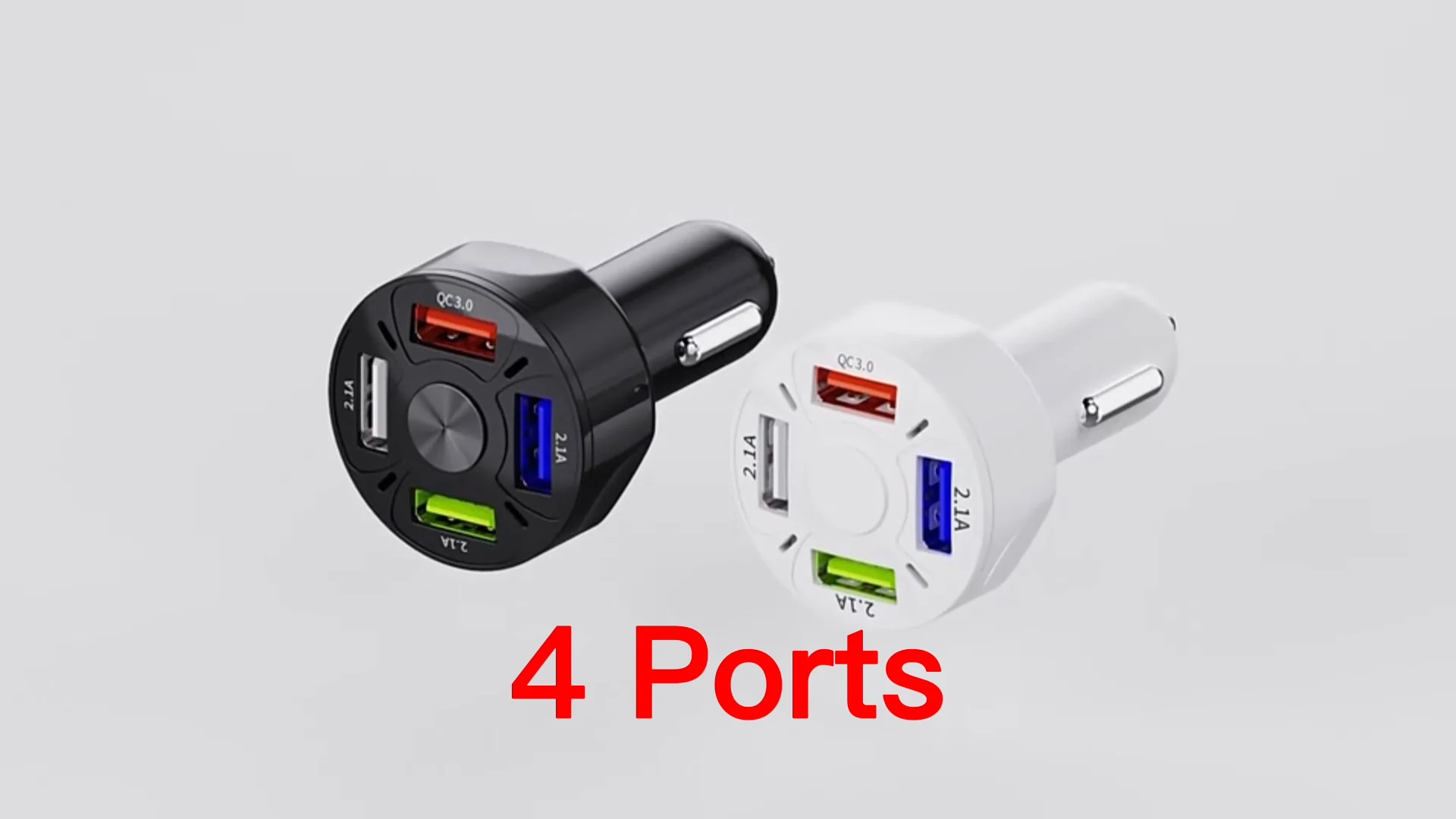 Multi Port Phone Mobile Car Charger Manufacture 4 Port 20w Usb Qc 3.0 3 ...