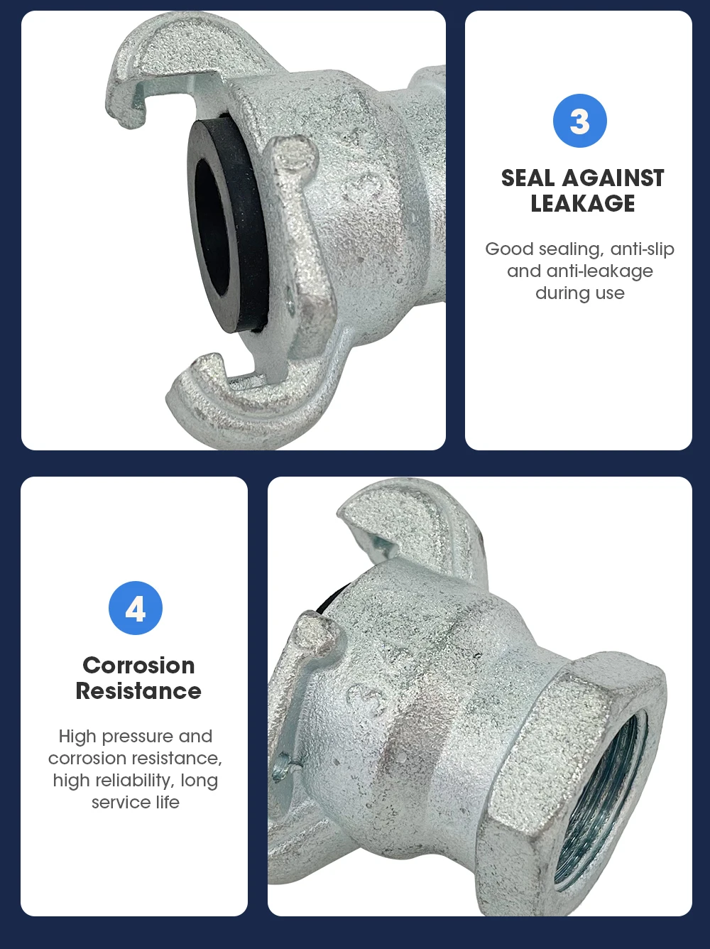 Carbon Steel Quick Release Air Hose Coupling - US Chicago Type
