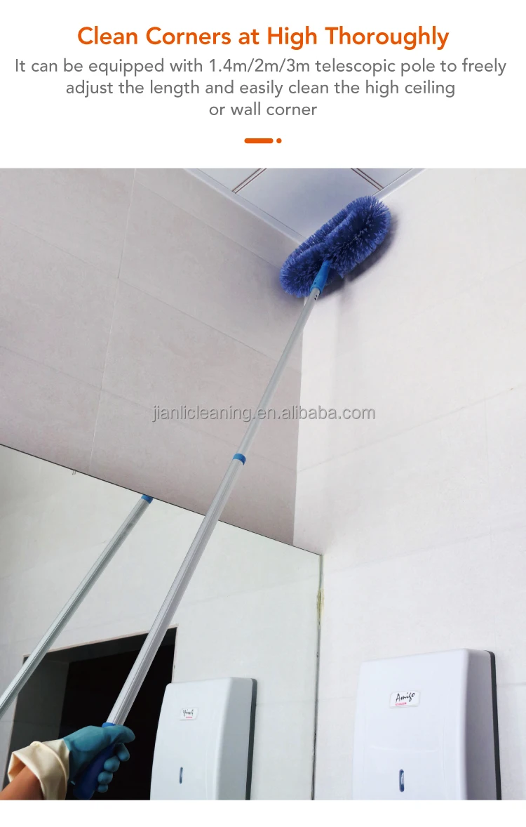 Indoor Long Reach Round Professional Cobweb Duster Brush