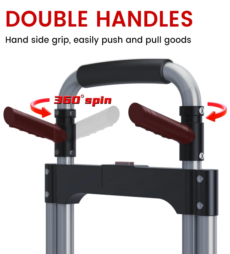 Heavy-duty 330 Lb Capacity Aluminum Folding Hand Truck/luggage Cart ...