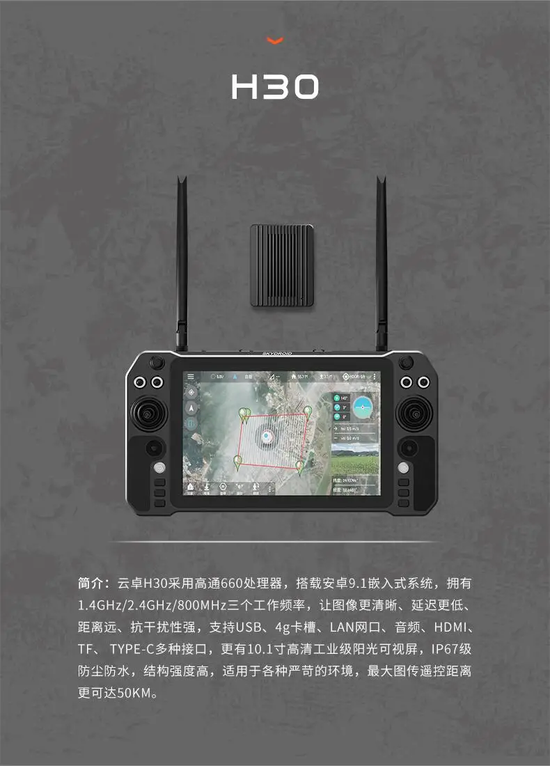 Skydroid H30 Digital Video 50km Remote Control Image Transmission Data ...