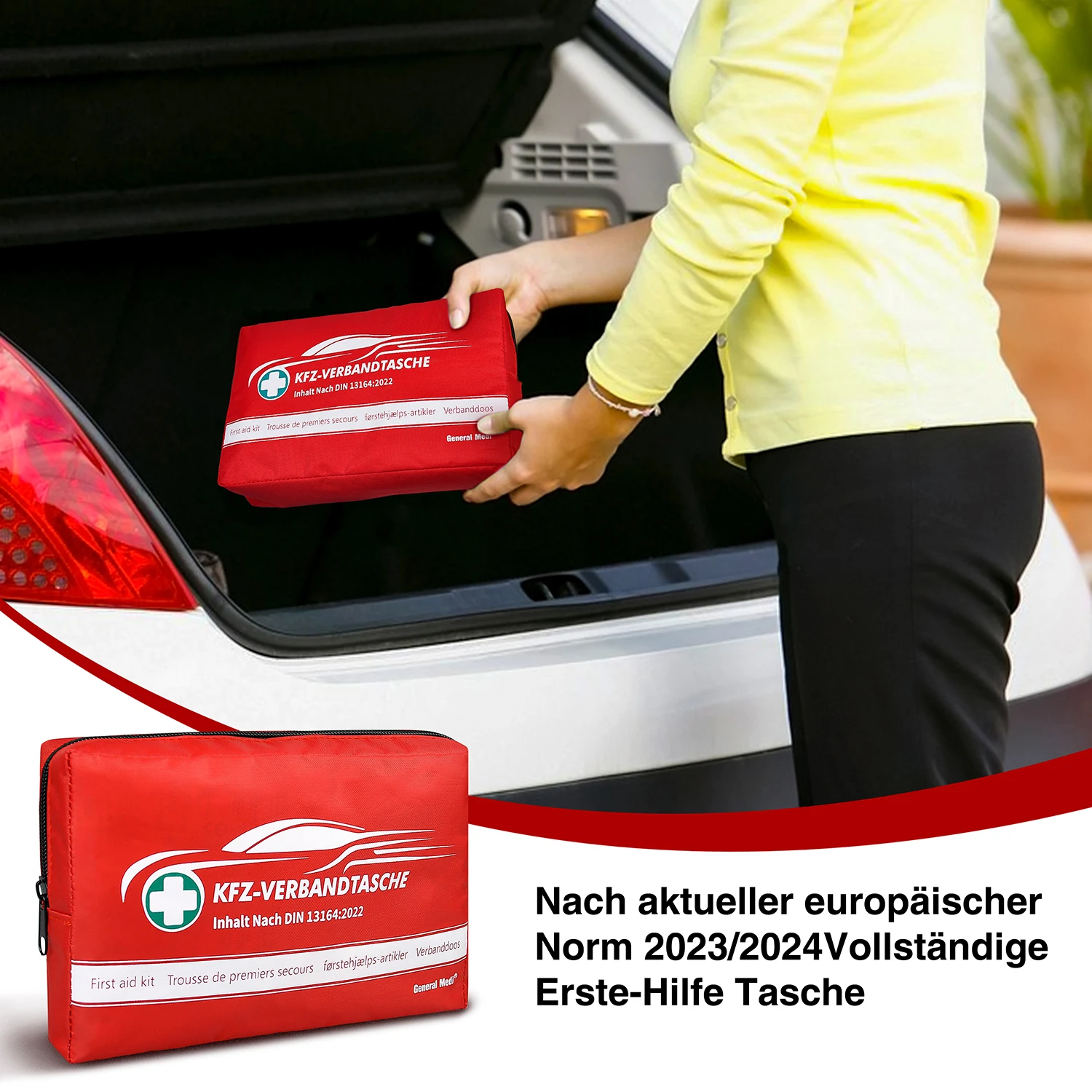 DIN 13164 Customized Design Car First Aid Kit Roadside Assistance ...