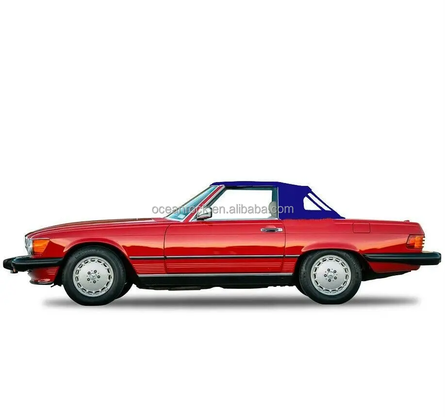 Brand New Blue Convertible Soft Top with Clear Plastic Window Fits for ...