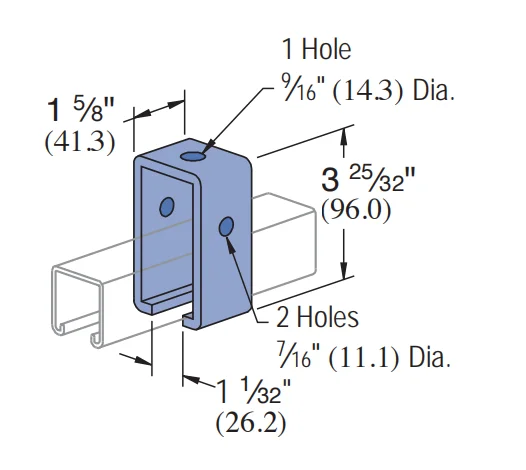 Channel Trolley Track Hanger Bracket Intermediate Support Bracket for ...