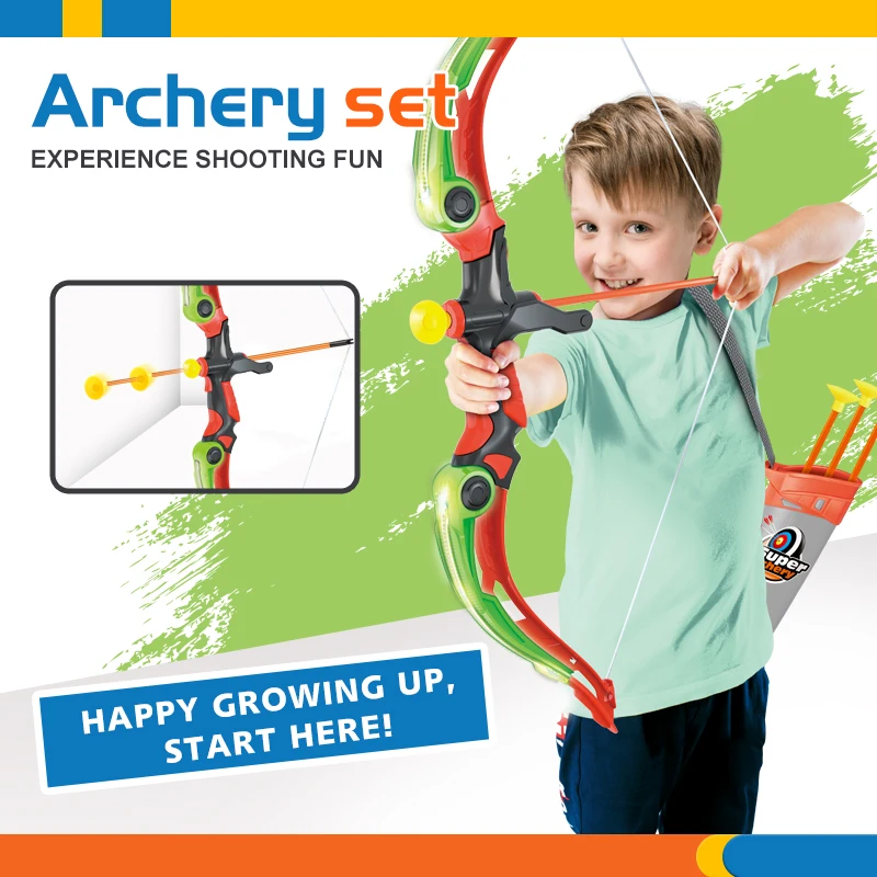 Lighting Sport Archery Play Set With Battery Operated Bow And Arrow Set ...