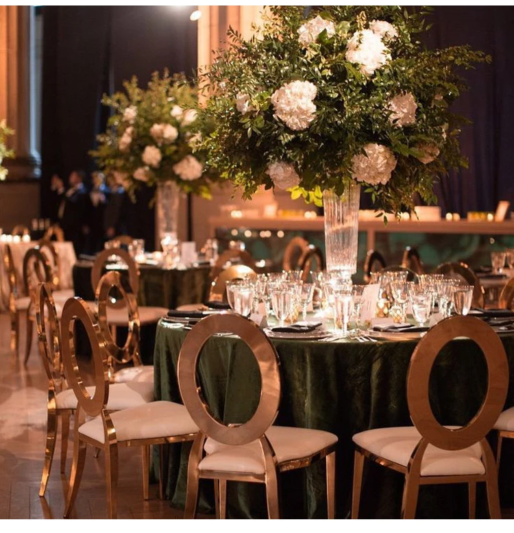 Luxury Gold O Back Chairs for Wedding Reception - 3years Warranty