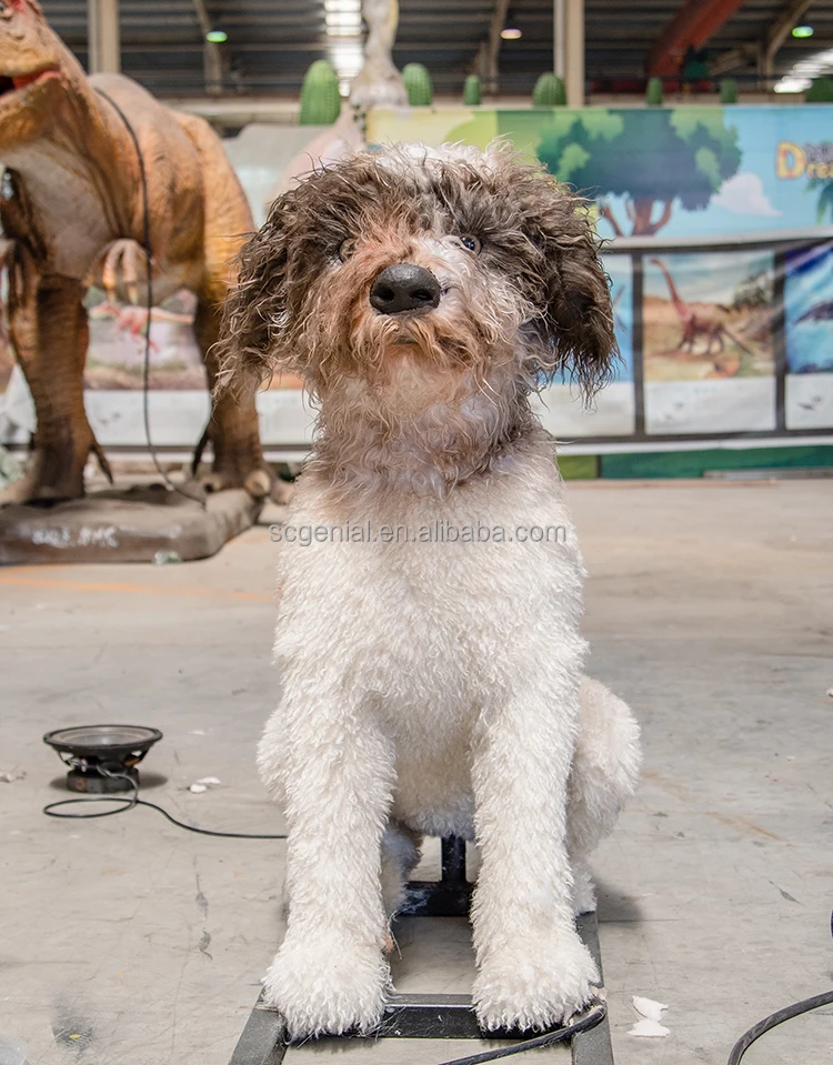 Custom Furry Plush Dog Sample Animatronic Animals Dog Models Form ...