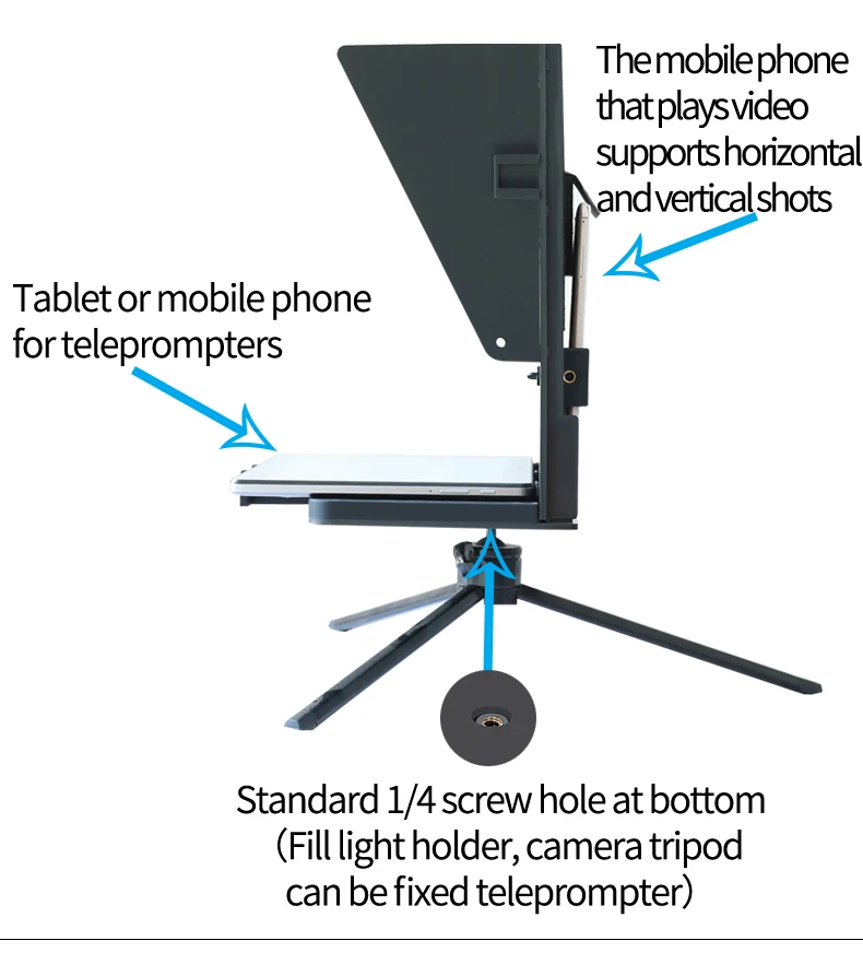 Kipye Q2 Prompter Speech Teleprompter Applicable Slr Camera Recording ...