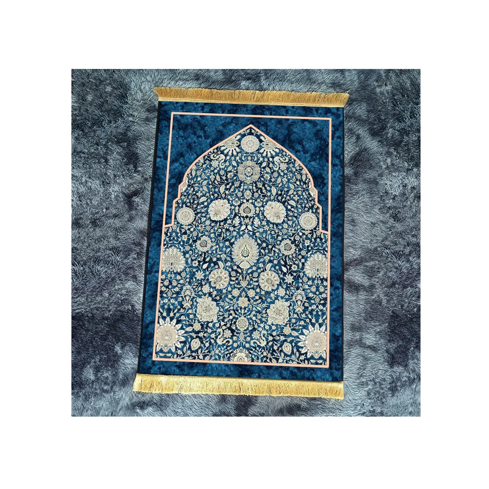 Muslim Prayer Rug-Islamic Turkish Velvet Rugs-Great Ramadan Gifts ...