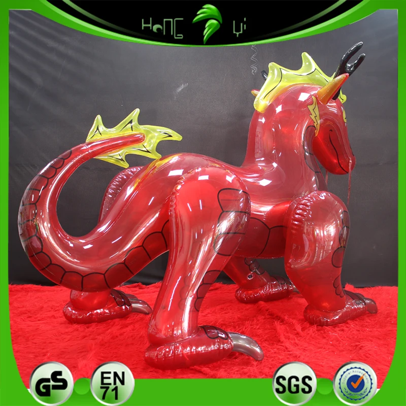 Hongyi Inflatable Chinese Dragon - Clear PVC Red Dragon