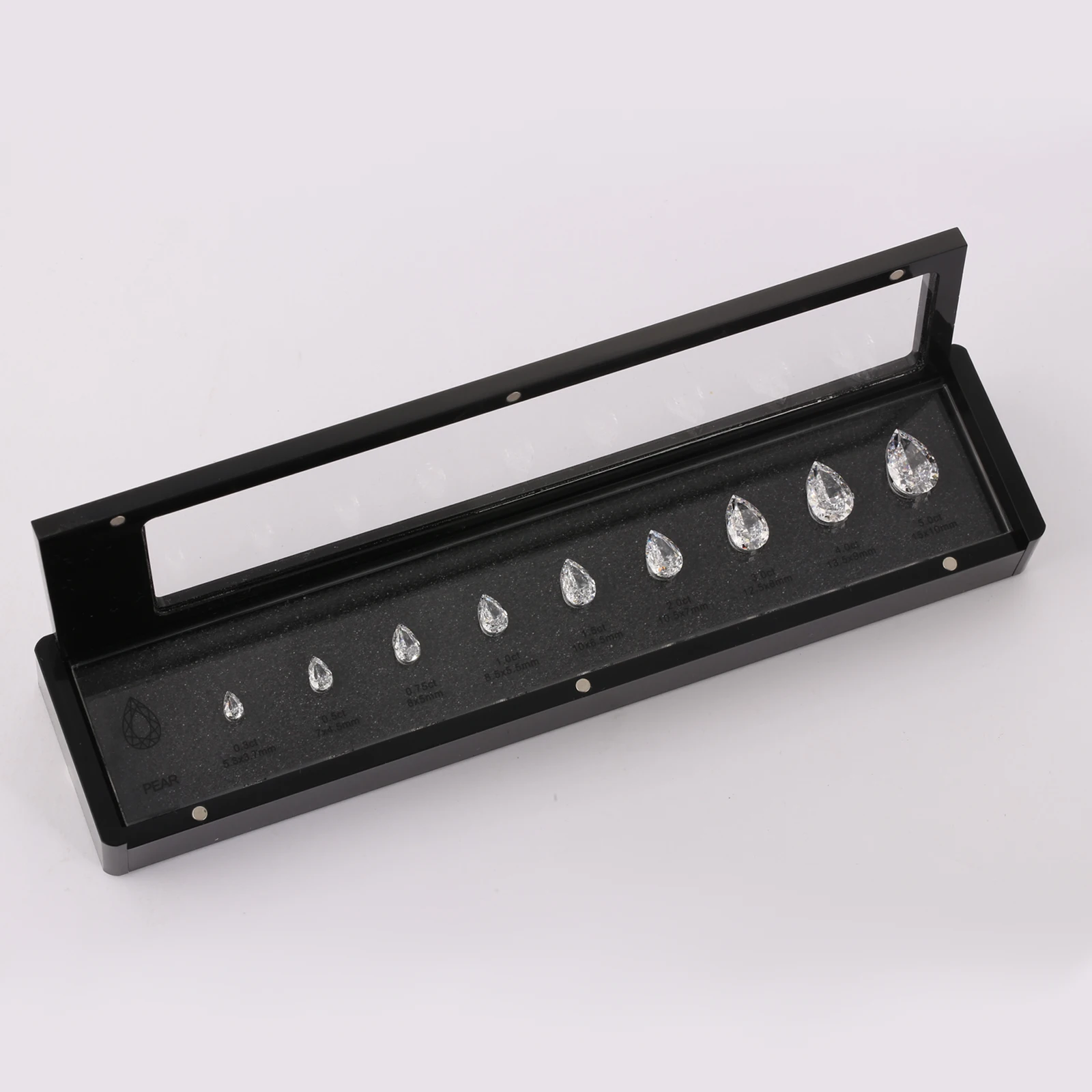 Custom Comparison Gemstone Charts - 5A CZ White Cubic Zirconia