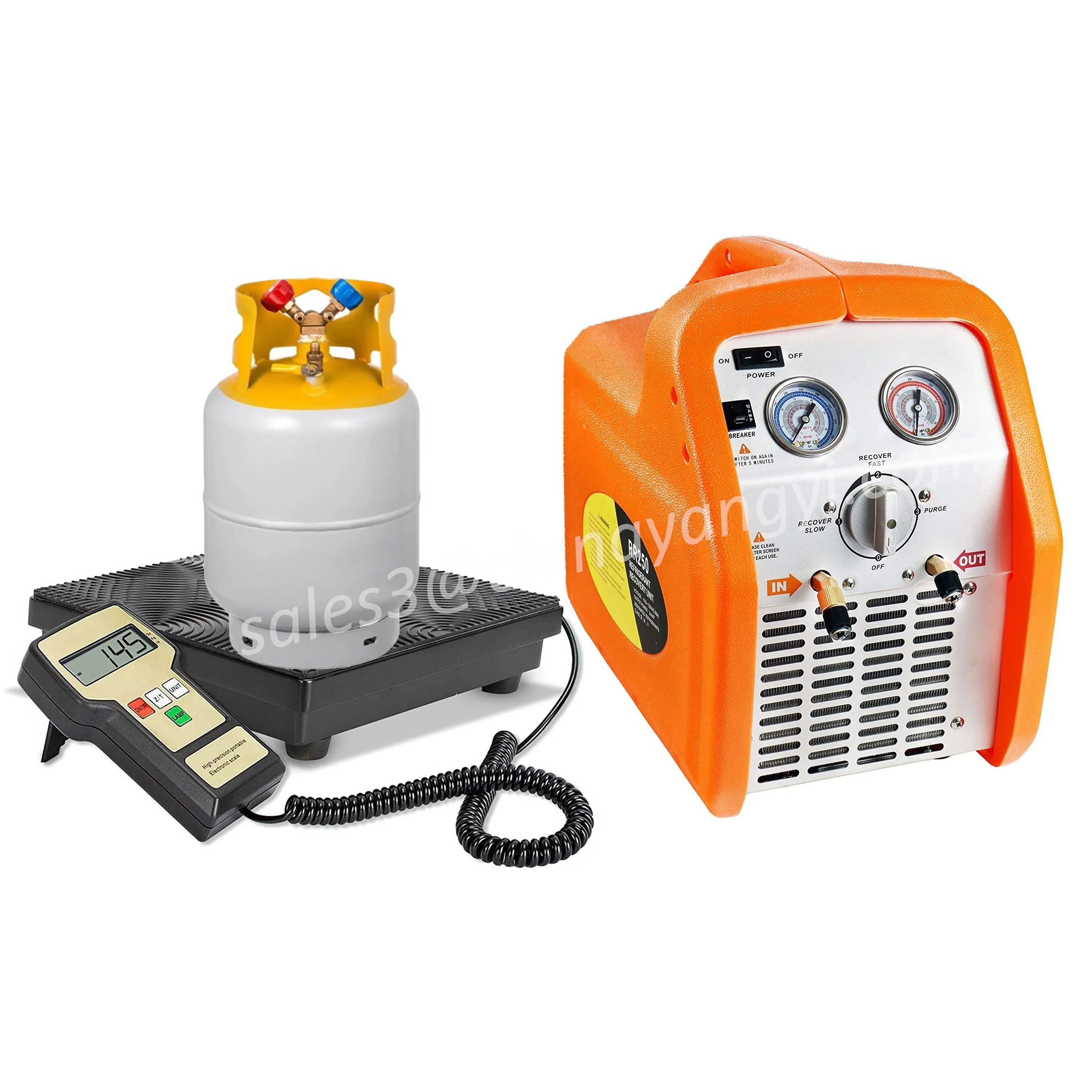 RR250 Refrigerant Recovery Machine, 3/4HP for R22, R410A - OEM Available