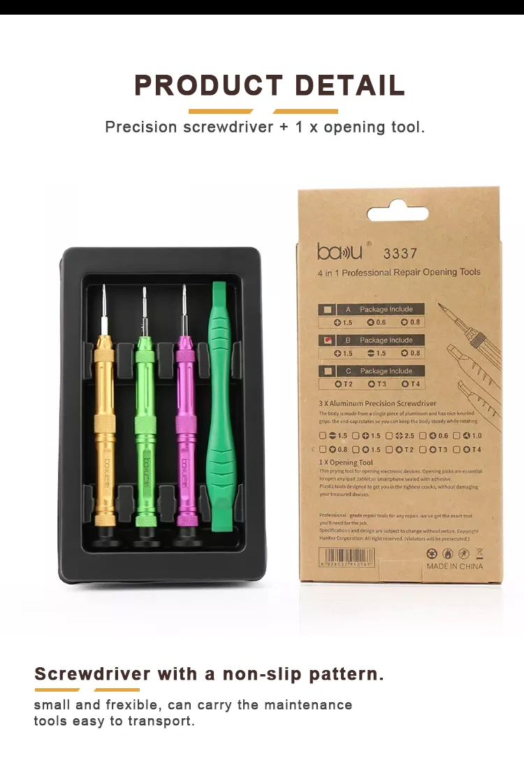 New Baku Ba-3337 Premium S2 Steel Precision Screwdriver Set For Repair ...