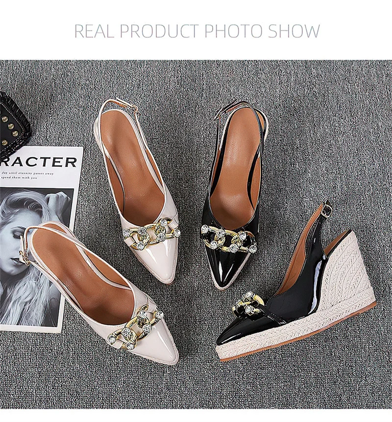 Summer New High Heel Shoes Thick-soled Wedge Sandals Feminine Versatile ...