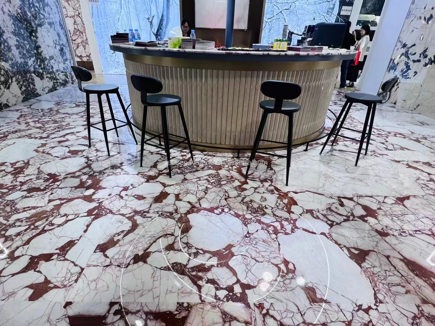 Natural White Stone Calacatta Viola Marble Slabs Burberry Bulgari Red ...