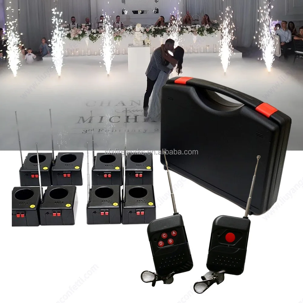 8 Cues Wedding Cold Pyro Fireworks Machine - SFX Dzb01r-8