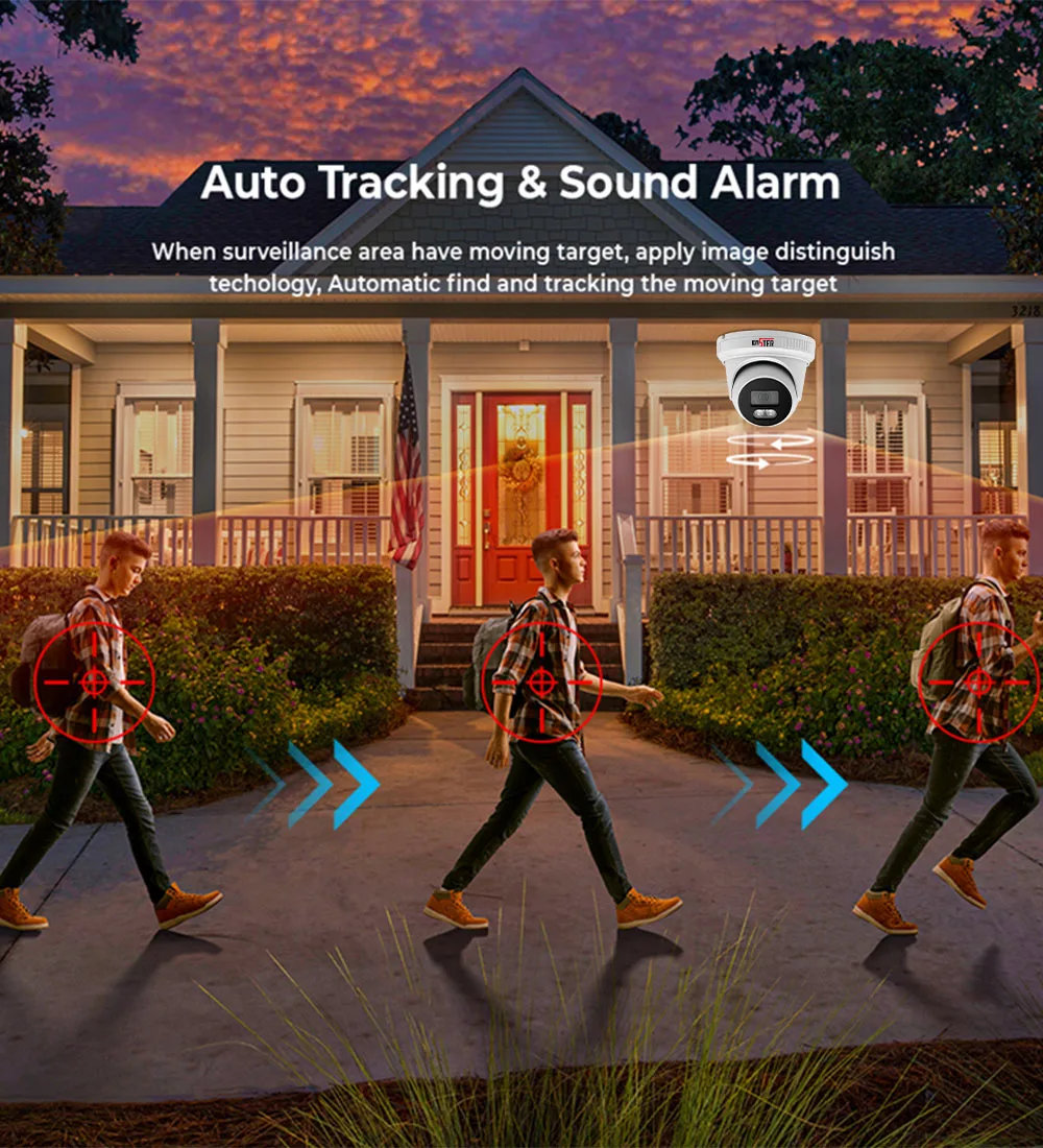 ENSTER 5MP 4K Turret Night Vision POE IP Camera - IP66 Waterproof