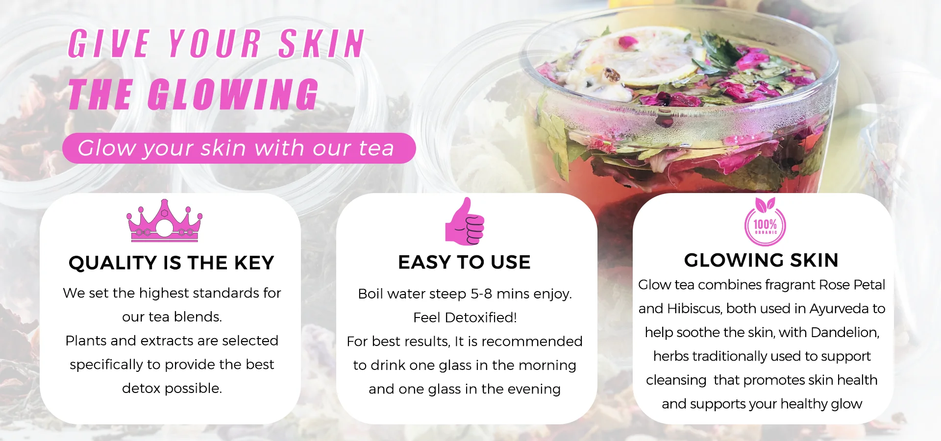 Odm Oem Private Label 100% Organic Herbals Skin Glow Tea Hibiscus Detox ...