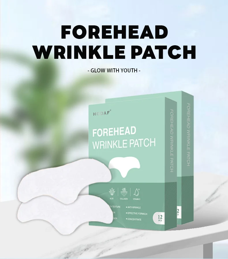 Hodaf 2024 New Product Hyaluronic Acid Forehead Wrinkle Pads Skin Care Smoothing Forehead ...