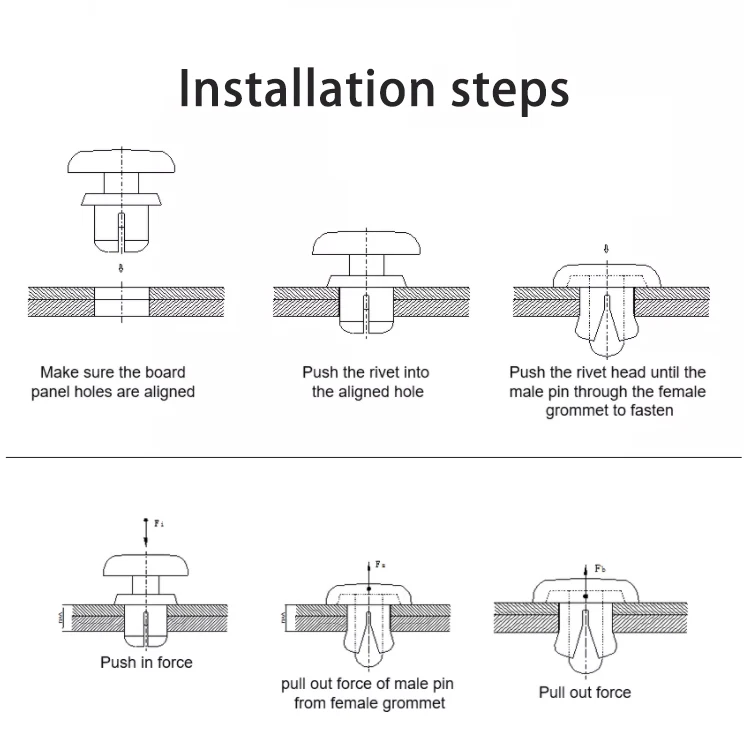 China High Quality Nylon Plastic Snap Rivets - OEM/ODM