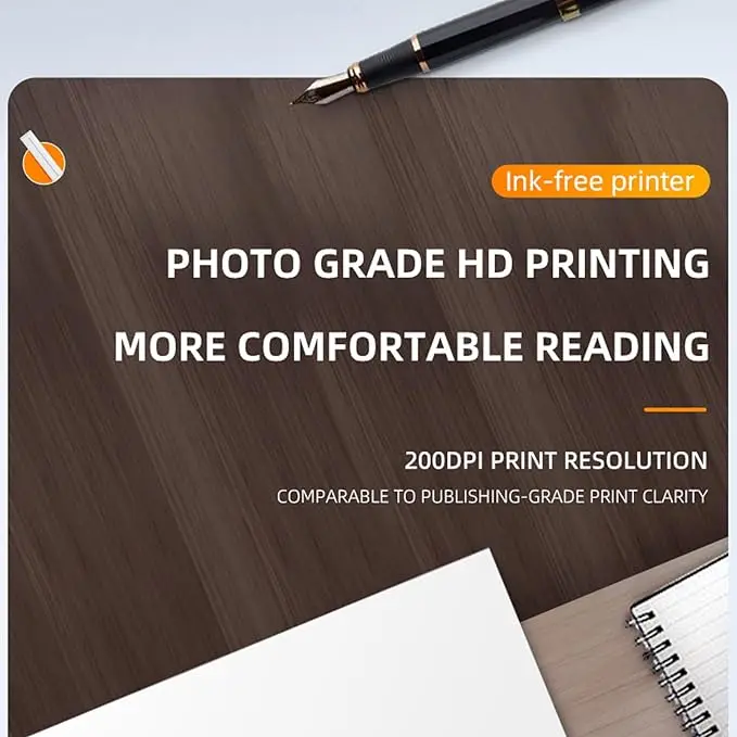 Portable Rechargeable Inkless Thermal Printer A4 Size Easy To Use Wide ...