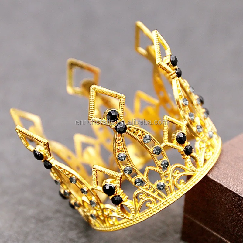 Crown Cake Topper Tiny Mini Crown For Birthday Vintage Crystal Pearl ...