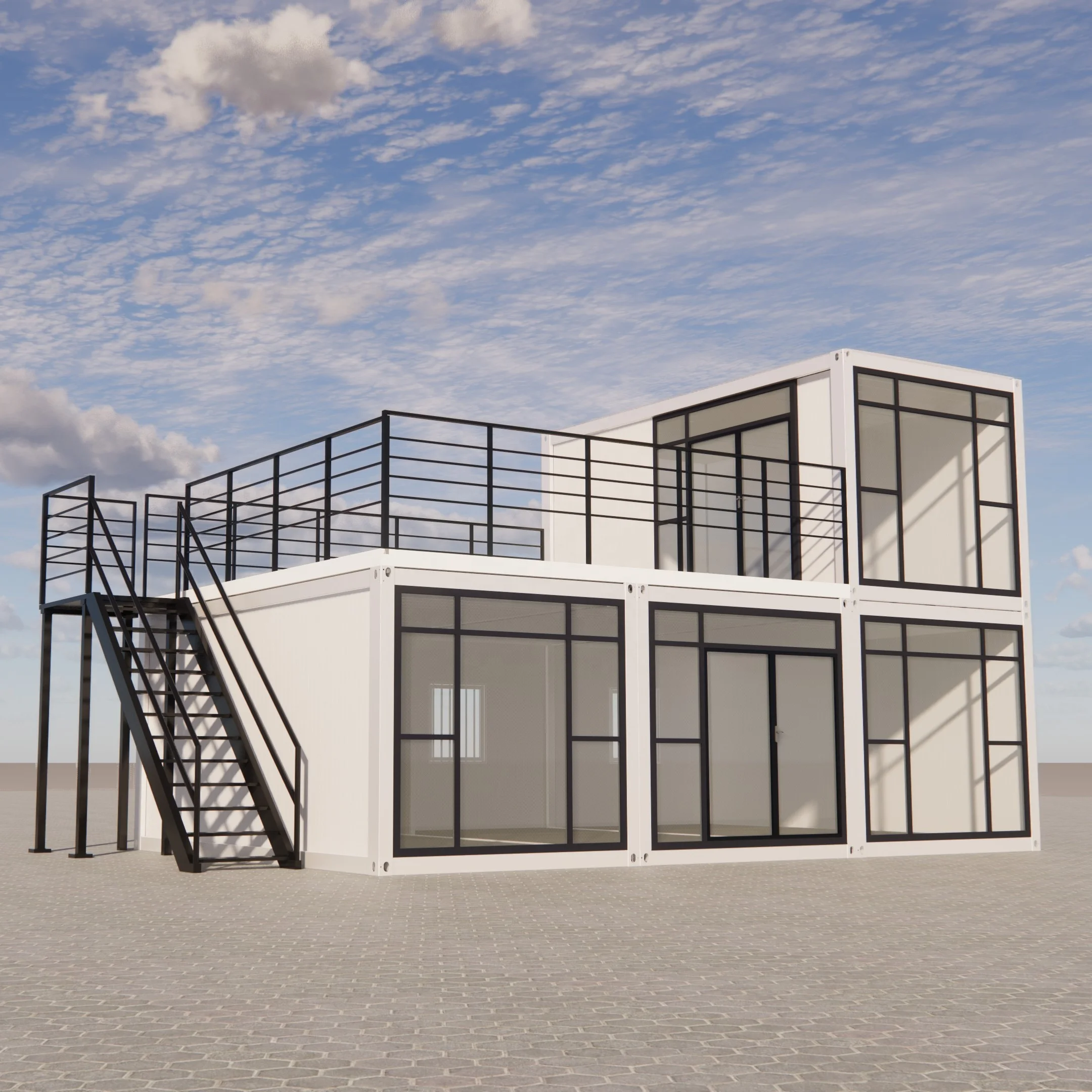 Two-storey Custom 20 Ft 40 Ft Movable Flat Pack Container Modular Homes ...