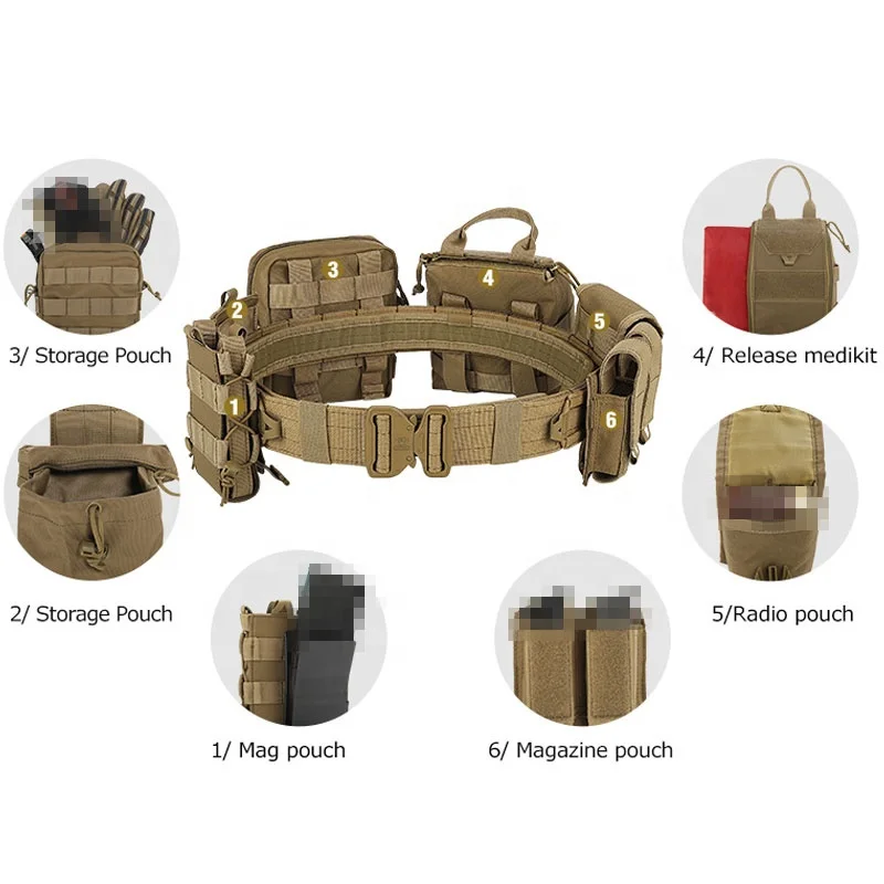 Yakeda Multifunctional Tactical Belt Set Quick Release Combat Belts For ...