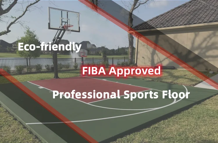 Vmkon FIBA Approved Basketball Half Court Flooring for Backyard