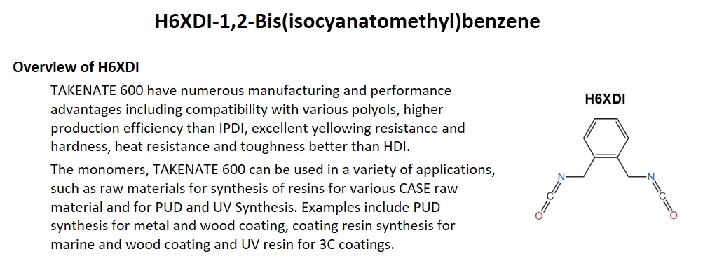 1,2-bis(isocyanatomethyl)benzene Kumho Mitsui Takenate 600 Cas 25854-16 ...