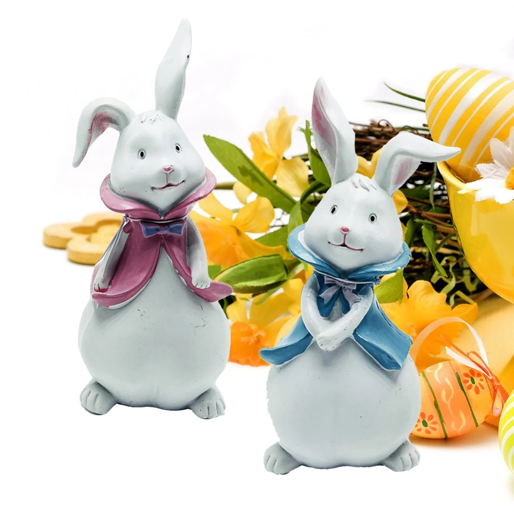 Eastern Decorations Polyresin Folding Ear Standing Bunny Table Top ...
