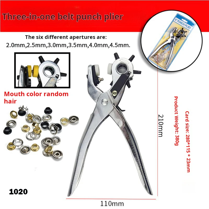 Multifunctional Hole Punching Pliers for Leather and Metal - Versatile ...