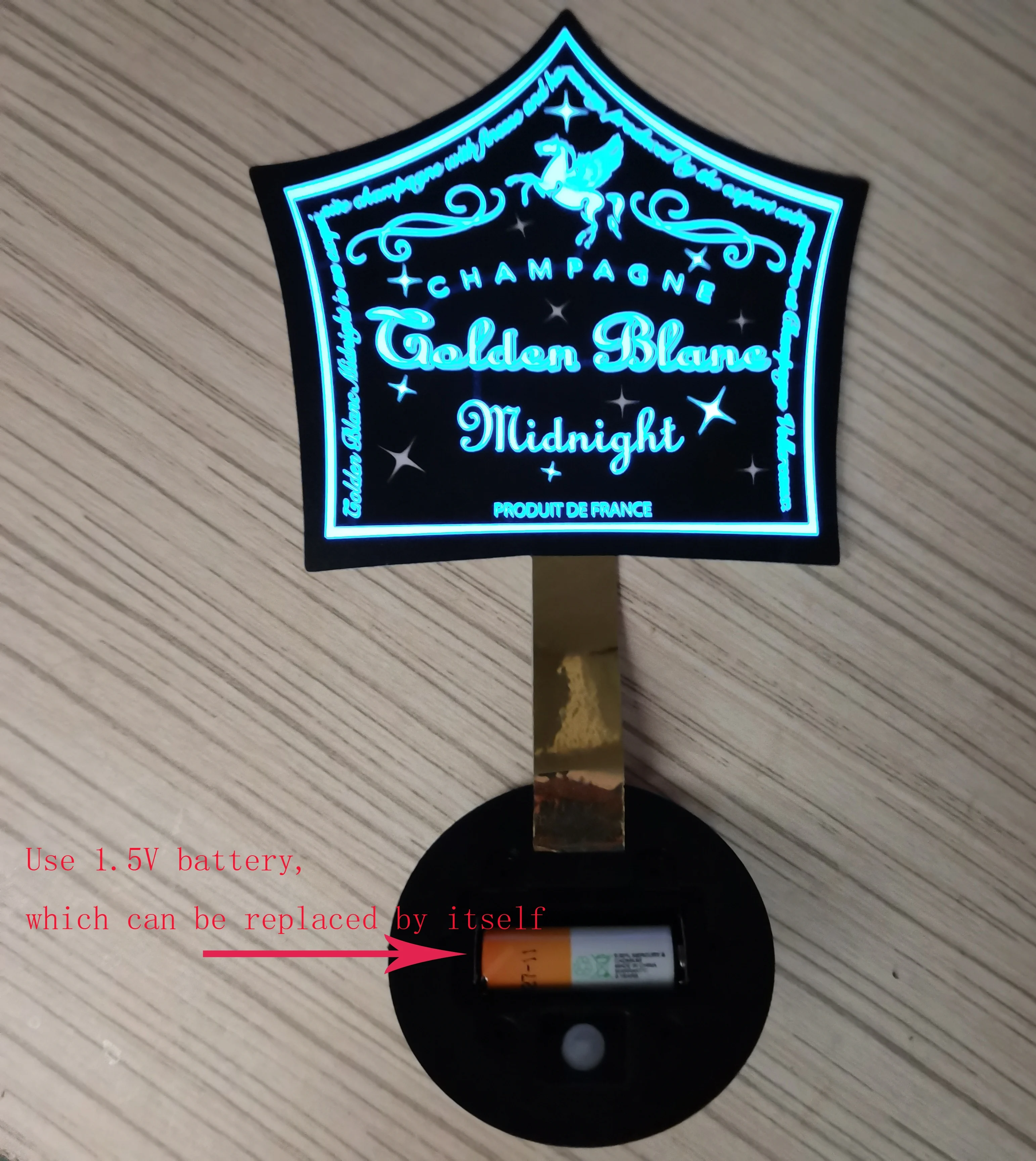 EL Luminous Wine Label - Perfect for Bars & Nightclubs