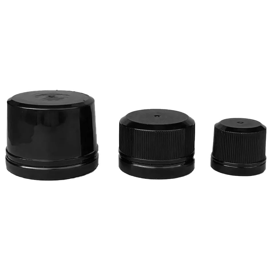 18mm, 28mm, 33mm Kerr Black PP Closure Caps for PET Bottles