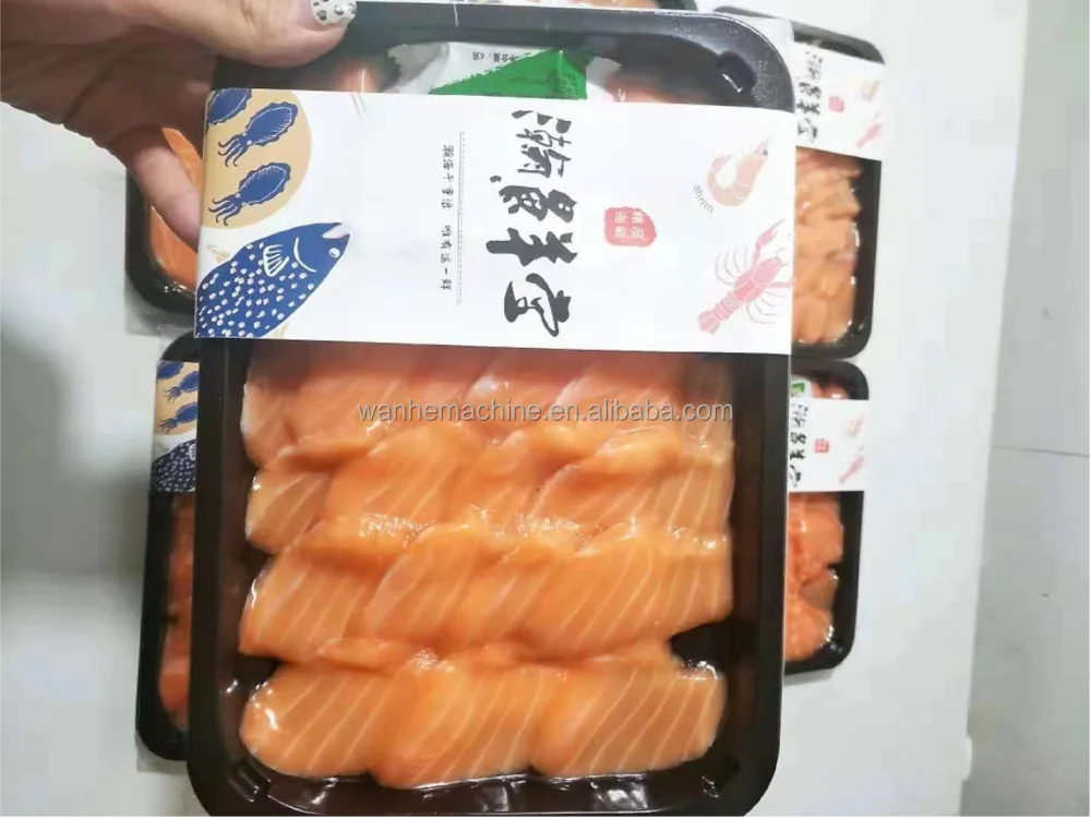 WANHE Skin Vacuum Packing Machine for Meat Meal Shrimp Tray Film Shrink ...