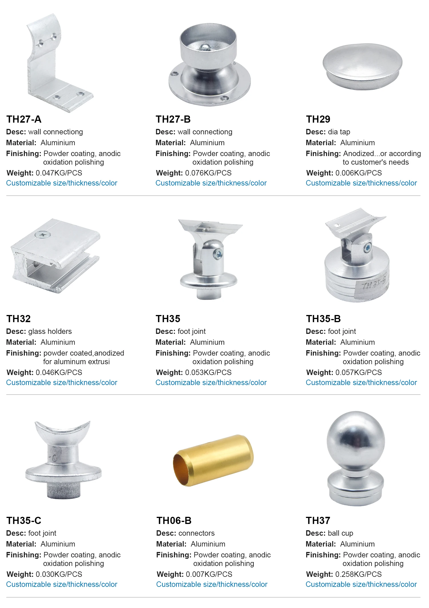 Modern Design Aluminum Handrail Pipe Column Profile for Villa Staircase ...