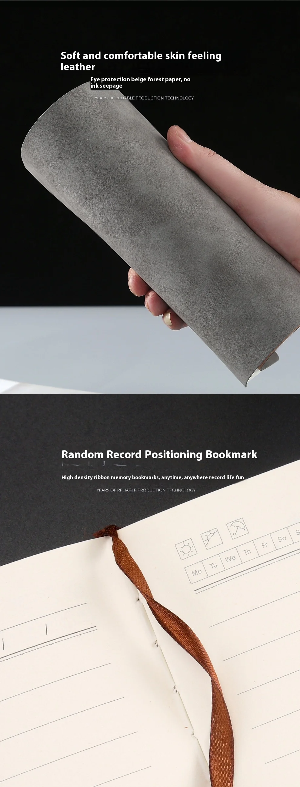 Wholesale Custom B5 A5 A6 Thick Soft Leather Notebook