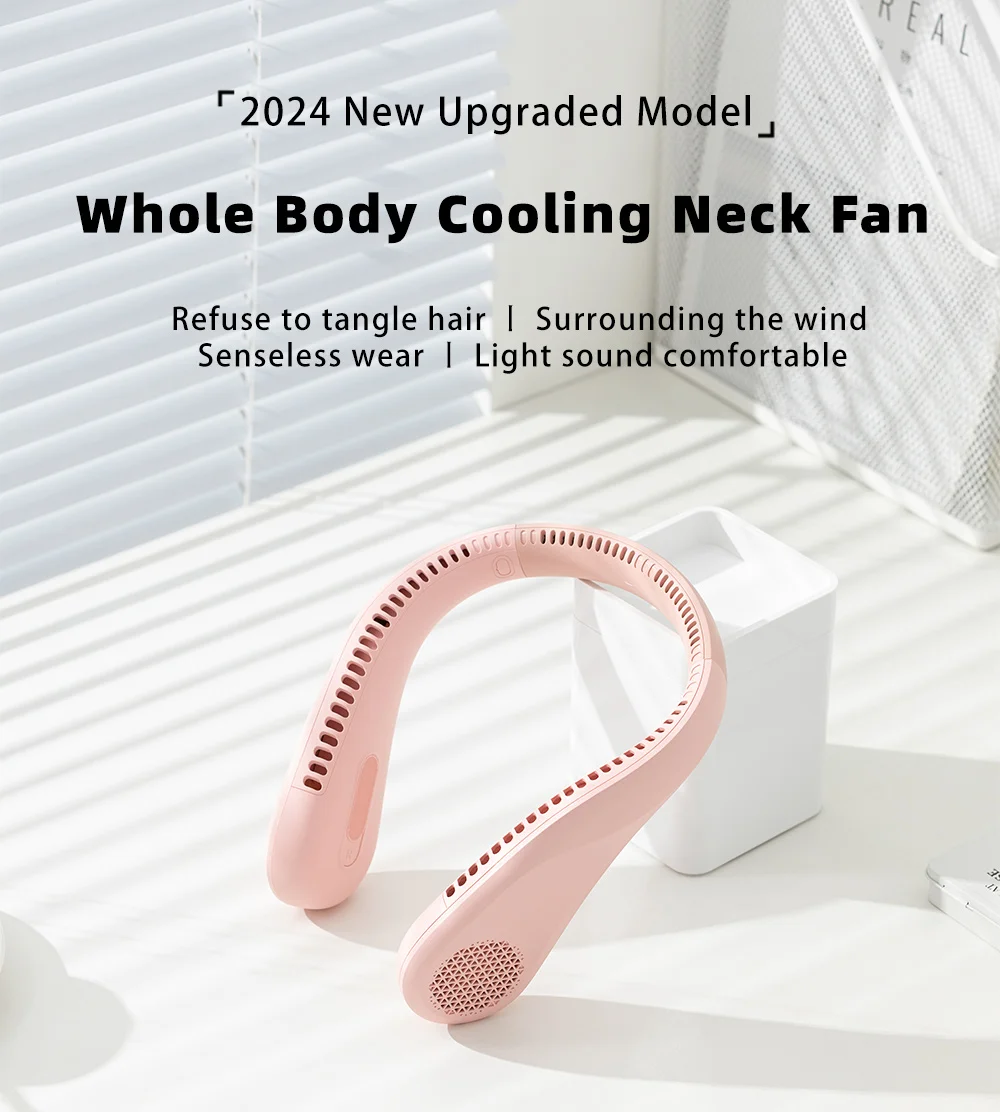 Personal Body Cooling 4000mah Rechargeable Wearable Leafless Fan Blue ...