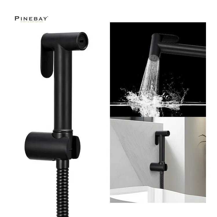 Pinebay New Fashion Bathroom Matte Black Attachment Easy Control Sus304 ...
