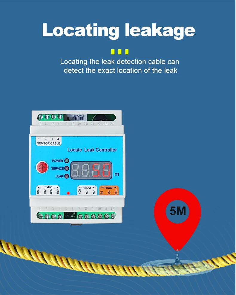 Data Center Leak Sensing Tape Water Leak Sensor Cable Leak Detection ...