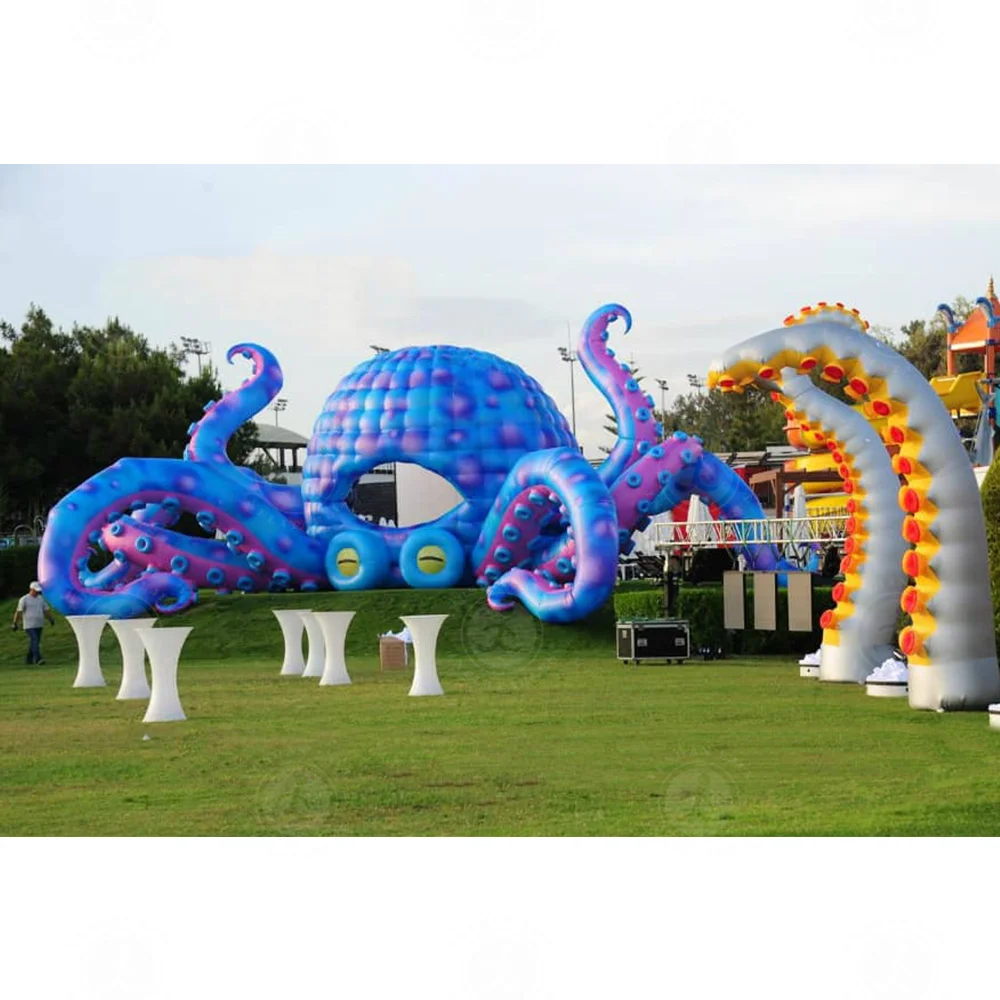 Outdoor Stage Decorations Large Inflatable Octopus Dj Booth Inflatable ...
