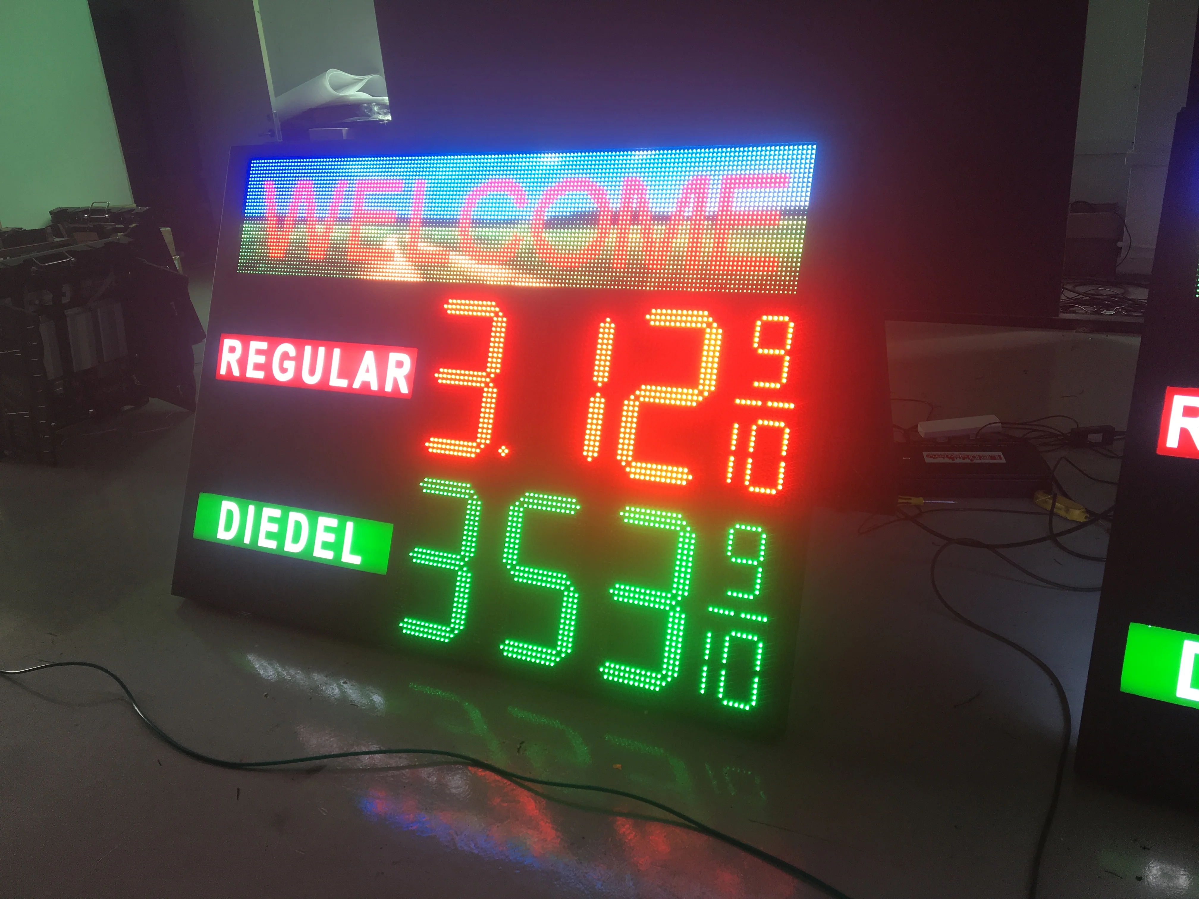Double Side Fuel Price Sign - LED Display for Gas Stations