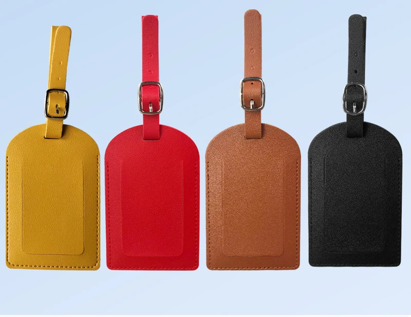Custom Soft Faux Leather Name Luggage Tags - Popular Baggages Tag with ...