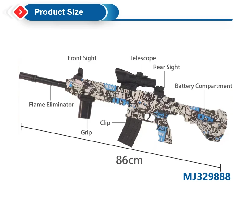 Big Magazines Starfire The Pistol Bullets Bucket Water Bullet Gun ...