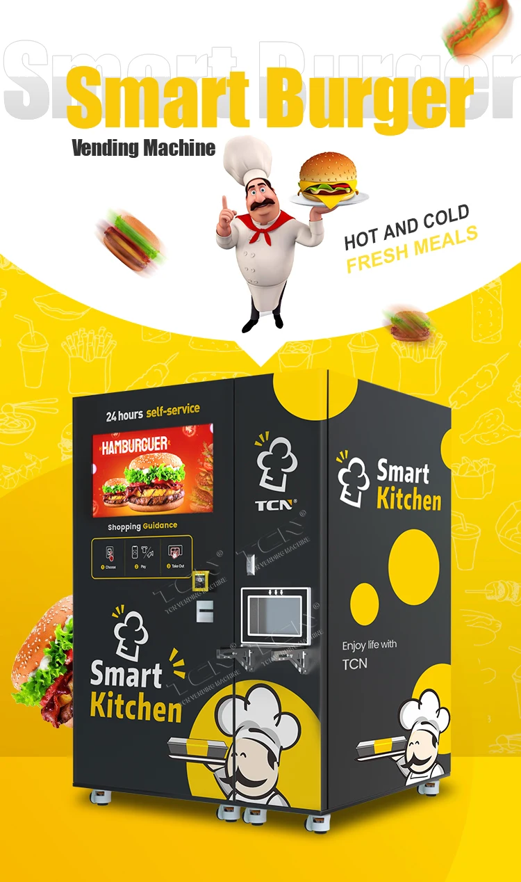 TCN OEM/ODM Hot Food Vending Machine - Automatic Hamburger Bread ...