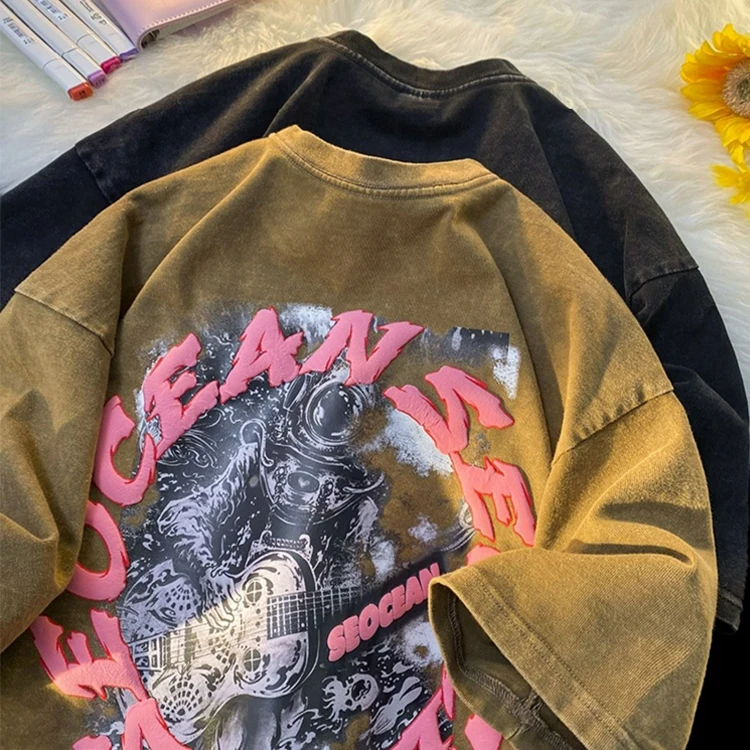 Custom High Quality 100% Cotton 3d Puff Print t Shirt Manufacturer ...